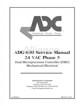 Diagrams, Parts and Manuals for American Dryer ADG-630 Dryer