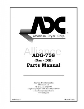 Diagrams, Parts and Manuals for American Dryer ADG-758 Dryer