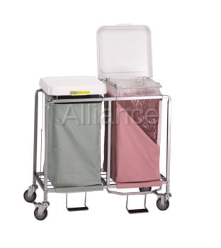 R&B Wire 674 Double "Easy Access" Hamper w/Foot Pedal - R&B Laundry ...
