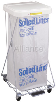 R&B Wire 690SL "Soiled Linen" Disposable Poly-Liner Bag, White-Blue ...
