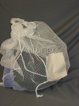 BASIC Wash net with ID Tag and Draw cord Closure - White